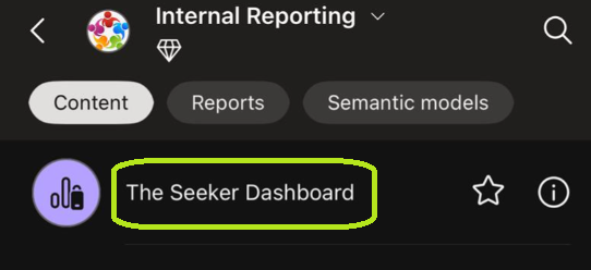 Accessing the Seeker Dashboard Report – Seek Now